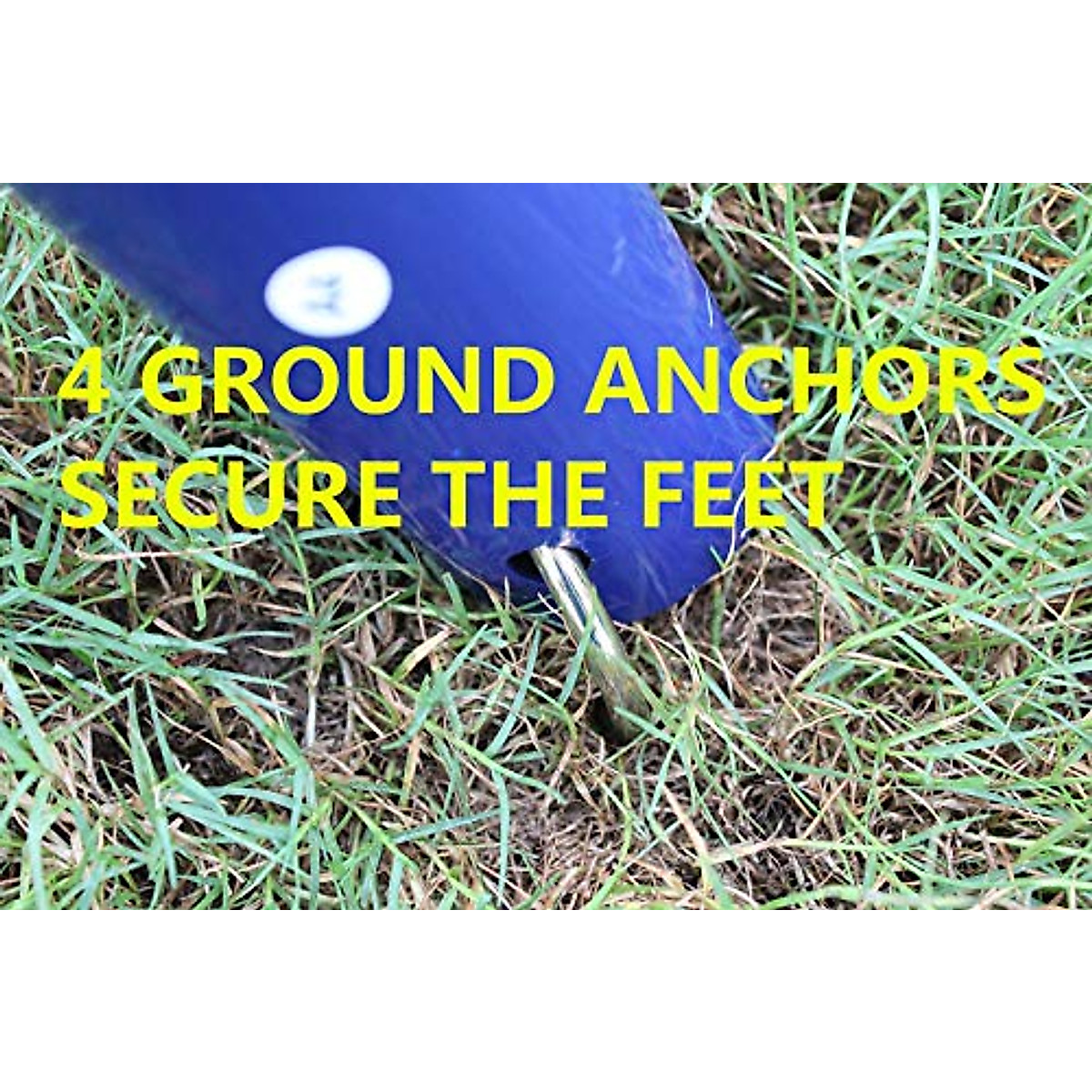 HooKung Swing Set for Backyard Outdoor Heavy Duty A-Frame Metal Playset with Seesaw, 2 Swings, Slide and Glider for Kids Toddlers