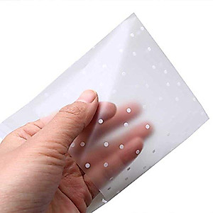 300PCS Clear Cellophane Bags Self-Adhesive Sealing Treat Bags 10x10cm Plastic Cookie Bags Party Favor Candy Bags White Polka Dot Treat Bags Soap Chocolates Cello Bags for Christmas Birthday Valentine…