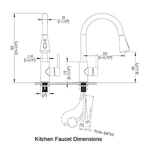 Havin Gold Kitchen Faucet with Pull Down Magnetic Sprayer, High Arc Stainless Steel Material, with cUPC Ceramic Cartridge,Fit for 1 and 3 Holes Kitchen Sink