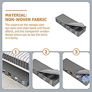 Clothes Organizer Under Bed Storage Bin Stackable Underbed Organizer Dividing Closet Clothes Containers Large Capacity Holder Box For Quilt Clothes Shoes Closet Storage