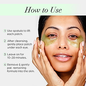 Hydrogel Rejuvenating Under Eye Patches, Mellow Eyes by PUR Beauty - Hydrates, Plumps & Brightens Under Eye - Hemp Seed Oil, Green Tea Extract, Kiwi Fruit Extract - Cruelty & Gluten Free - 30 Pairs