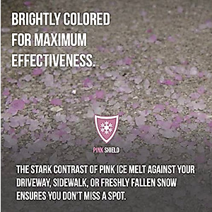 Pink Snow Shield Ice Melt (50 LBS) - A Pet Safe Ice Melt That is Effective Below Zero Degrees and is Safe for Our Children, Our Pets and Our Earth
