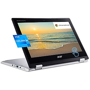 acer Chromebook Spin 311, 11 11.6" 2-in-1 HD Touchscreen Convertible Laptop Computer for Online Class, Intel Celeron N4000 Processor, 4GB RAM, 64GB eMMC Storage, Wi-Fi, Bluetooth, Webcam, Chrome OS