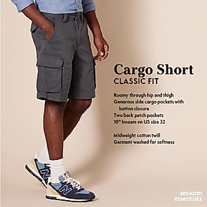 Amazon Essentials Men's Classic-Fit Cargo Short (Available in Big & Tall), Dark Navy, 33