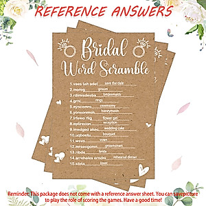 145 Pieces Rustic Kraft Bridal Shower Bachelorette Games Bridal Shower Games Set Include Wedding Games Cards and Pencils for Bride and Groom Bachelorette Party Wedding Shower Party Favor