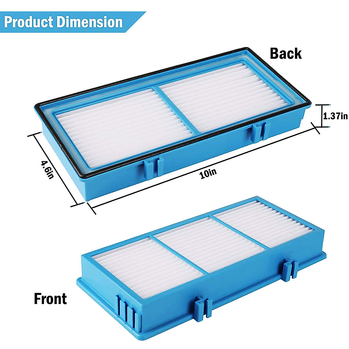 UOUOLONUN 4 Sets HAPF30AT Blue True HEPA Filter Replacement for Holmes Models AER1 Series, HAPF300AT for Replacement Parts # HAPF300AH-U4R, HAP242-NUC