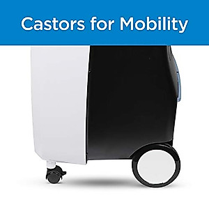 BLACK+DECKER Evaporative Air Cooler - Portable Cooling Fan with LED Display, Remote Control, 2-Gallon Water Tank - Compact and Lightweight Design - 2 Casters and 2 Wheels for Easy Mobility