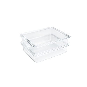 Kitchen Spaces KSDB12-AMZ Compact Deli Bins Stackable Food Storage Organizer for Fridge, Freezer, and Pantry, 8.7" x 3.5" x 6.8", Clear