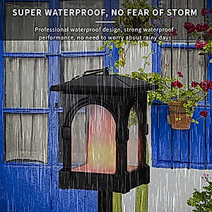 ARGCVU 99LEDs Solar Flame Lights with Lighting Controller,Outdoor Waterproof Solar Lantern with The Alternate USB Charging for Garden,Yard,Patio,Balcony(2PACK)