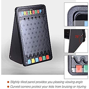 ZeHuoGe 30" Prize Drop Boards Disk Game Foldable Stand Customizable 6 Slots with 10 Pucks for Carnival Tradeshow Party
