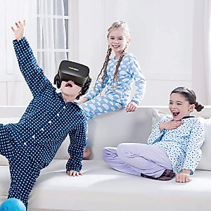 VR Headsets, Virtual Reality Headsets, Vr Headsets Compatible with iPhone & Android Phone(4.7"-6.53"),New Goggles Comfortable Adjustable with Case -Gift for Kids and Adults