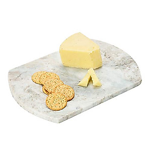 Creative Co-Op Marble Cheese, Buff Color Cutting Board, 12" x 8"