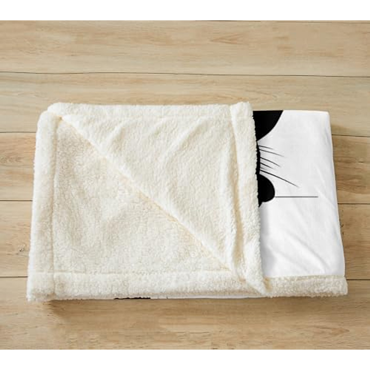 Feelyou Black Cat Fuzzy Blanket for Kids Toddler Cute Pet Cats Fleece Throw Blanket Kawaii Kitten Plush Blanket and Throws Super Soft Cozy Animal Sherpa Blanket 50"X60"