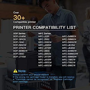 E-Z Ink (TM) Compatible Ink Cartridge Replacement for Brother LC-61 LC61BK LC61C LC61M LC61Y to use with MFC-490CW MFC-495CW MFC-6490CW MFC-6890CDW (5 Black, 3 Cyan, 3 Magenta, 3 Yellow) 14 Pack