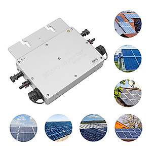 700W Solar Inverter Grid Tie MPPT Micro Inverter, DC22-50V to 120V Self Cooling Pure Sine Wave Solar Inverter w/AC Connection Cable