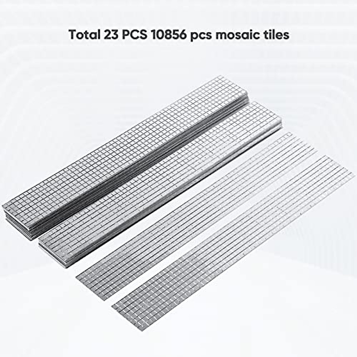 PP OPOUNT 10856 PCS Self-Adhesive Mosaic Tiles for DIY Craft Decoration, Indoor Decoration, DIY Disco Ball, Art Collage(5 x 5 mm)