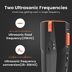 Chinichu Newest Ultrasonic Dog Trainer Device – Bark Deterrent – Dog Training and Behavior Aids (Black)