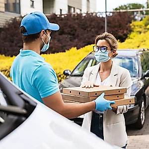 OxGord Artnaturals Face Mask - 50 Disposable Ear-Loop Masks - Protection from Dust, Pollen, and More - Mouth Cover Ideal for Everyday Use (Blue)