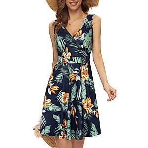 GUBERRY Womens Summer Dresses for Women 2025 Casual Beach Vacation Sundresses Sexy Boho Hawaiian Dresses for Women Summer Clothes for Women Sundress