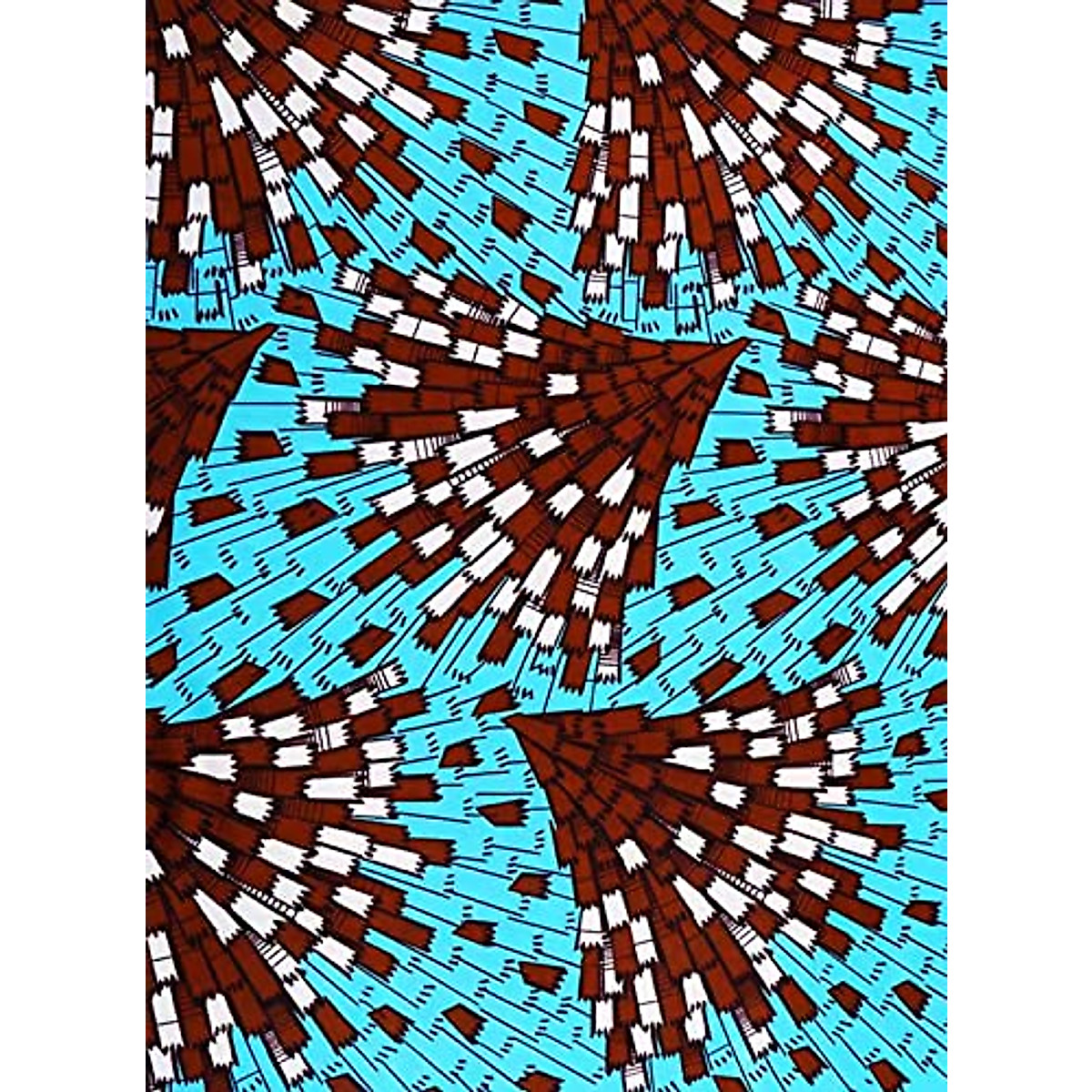 Vkceeool African Print Fabric Ankara Traditional Wax Fabric Dashiki Cloth Fabric 1 Yard (Fabric-A02)