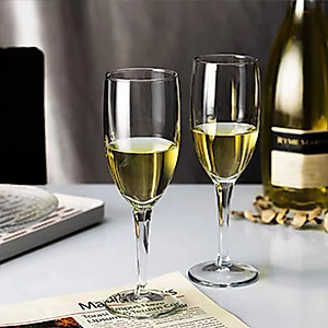 Ufrount Champagne Flutes Set of 14,Clear 5 Ounce Champagne Glasses,Elegant Crystal Champagne Glasses Bulk Wine Stemware for Mimosa,Sparking Wine,Wedding,Party