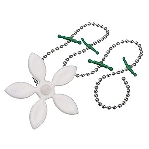 15 Pack Flower Shape Shower Drain Sink Remover Hair Filter Chain Hook - Catcher Strainer Hair Snare for Bathroom, Kitchen, Bathtub