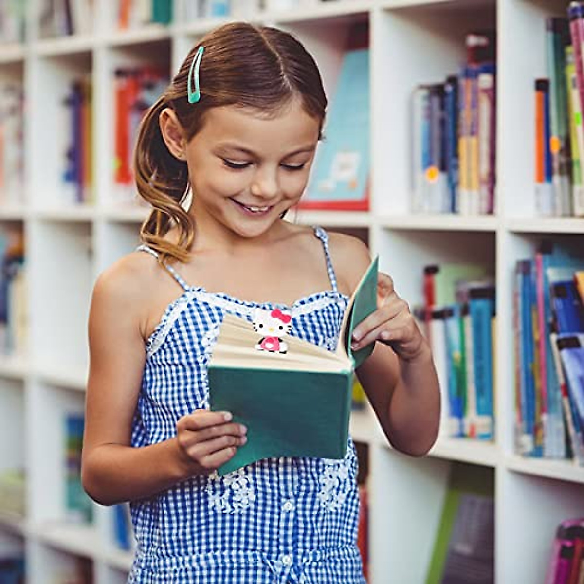 XBY 2 Pack Cat Bookmarks for Kids 3D Non-Slip Bookmark and Page Holder Unique Gift Idea Anime PVC Book Marker Reading Accessories 100th Day of School Gift,Girls,Book Lovers,Students