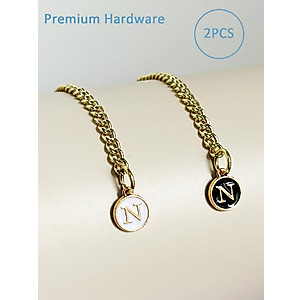 Wabogove Letter Charm Accessories for Stanley Cup 2PCS Initial Name ID Personalized Handle Charm for Stanley Tumbler (S)