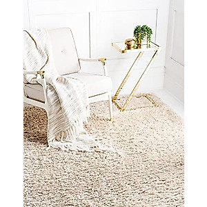 Rugs.com Marilyn Monroe™ Shag Collection Rug – 6' x 9' Blonde Shag Rug Perfect for Bedrooms, Dining Rooms, Living Rooms