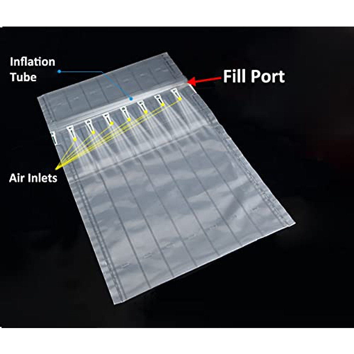 Wine Bottle Travel Protector Bags, Monkkino 8 Packs Inflatable Bubble Cushion Wrap, Safety Choice for Glass Bottles in Transport with Luggage, Air Filled Packaging Sleeves with Reusable Pump