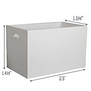 Personalized Elephant Childrens Nursery White Open Toy Box