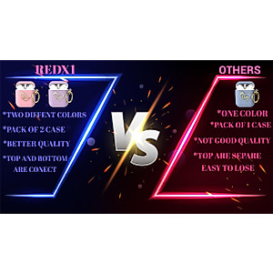 REDX1 [2 Pack] Case Compatible with Airpods 1&2nd Generation Gold Queen Design Protective Cover with Gold Keychain Accessories,TPU for Case for Women,Girl,Teen,Accessories Keychain (Purple,Pink)