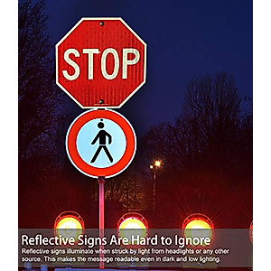 Faittoo Stop Signs, (2 Pack) 24 x 24 Inches Octagon Engineer Grade Reflective Sheeting Street Slow Warning Signs, Rust Free Aluminum, UV Protected and Waterproof, Weather Resistant, Durable Ink