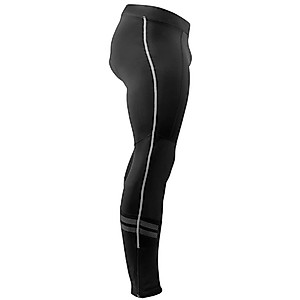 AERO|TECH|DESIGNS | Men's Windstop Padded Cycling Tights | Black | Large