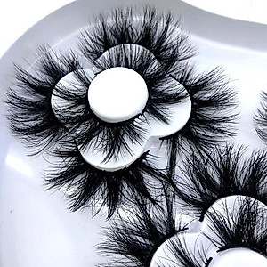 HBZGTLAD 9 pairs Natural Long False Eyelashes 25mm 5d Mink Eyelashes Thick Full Strip Lashes Luxury Makeup Dramatic Lashes 3D Mink Lashes (KD-111)