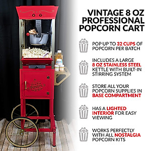 Nostalgia Popcorn Maker Machine + Benchmark 42030 Aluminum Speed Scoop