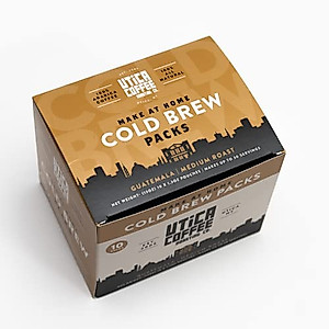 Utica Coffee Roasting Co.® Cold Brew Steeping Pouches | 10 Count, 1.3 oz Pouches | Barista Quality Cold Brew At Home