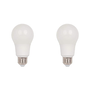 Westinghouse Lighting 5077100 9 Watt (60 Watt Equivalent) Omni A19 Dimmable Cool White LED Light Bulb, Medium Base (Pack of 2)