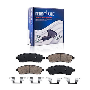 Detroit Axle - Brake Pads for 1999-2004 Ford F-250 F-350 Super Duty 2000-2005 Ford Excursion, 4pc Front & Rear Ceramic Brake Pads Set Replacement