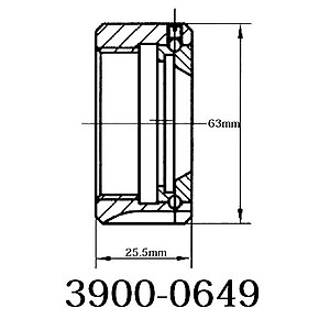 HHIP 3900-0649 Collet Chuck Nut, ER-40 B-Type M50 x 1.5 Er, 25.5 mm