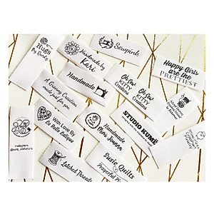 Design Your Own - Non-Fraying Quality Custom Printed Satin Fabric Labels Jennifer's Jewels Brand Made in USA Sew On for Branding, Crafts, Clothing, Compliancy Needs, Knitting, Crocheting, Handmade