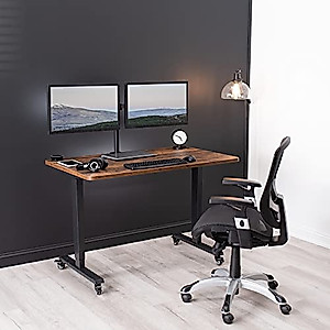 VIVO Universal 48 x 30 inch Solid One-Piece Table Top for Standard and Sit to Stand Height Adjustable Home and Office Desk Frames, Rustic Vintage Brown, DESK-TOP48-30N