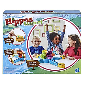 Hasbro Gaming Hungry Hungry Hippos Launchers Game for Kids Ages 4 and Up, Electronic Pre-School Game for 2-4 Players