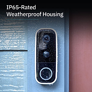 abode Wireless Video Doorbell Cam & Chime - All-in-One Weatherproof Wi-Fi Connected HD Camera with Push-Button Doorbell, 160-Degree View, Automatic Person Detection, Night Vision & 2-Way Voice