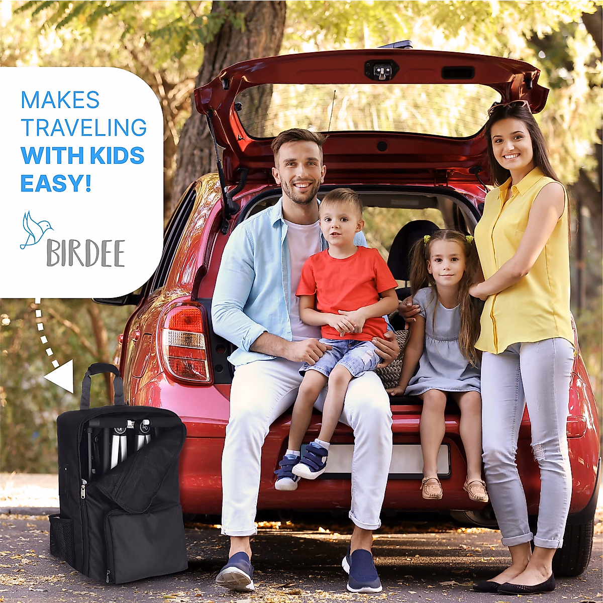 Birdee Foldable Stroller Travel Bag Fits ALL GB Pockit Strollers Durable Backpack For Airplane Travel