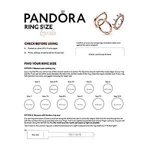 Pandora Polished & Pavé Bead Open Ring - Rose Gold Ring for Women - Gift for Her - 14k Rose Gold-Plated Rose with Cubic Zirconia - Size 7