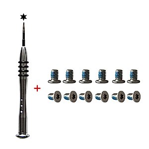 Bfenown 12PCS M2x3 Torx T5 Bottom Cover Screws + Screwdriver for Dell XPS 13 9343 9350 9360 XPS 15 9550 9560 9570 Precision M5510 5520 5530 5540, for Razer Blade,HP Envy 13|for Beat Studio 2 3