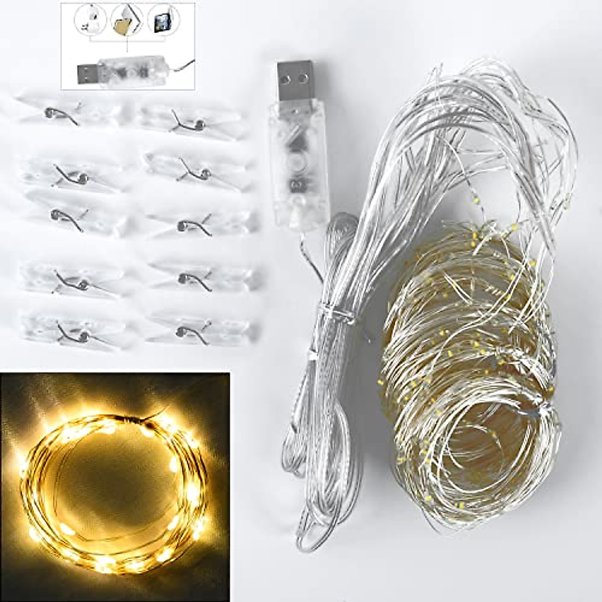 White Tulle Backdrop Curtain with Lights String for Parites 10×8ft Sheer Backdrop Curtains White Curtain Backdrop for Wedding Baby Shower Birthday Party Photo Shoot Decorations(2 Panels 10ft×8ft)