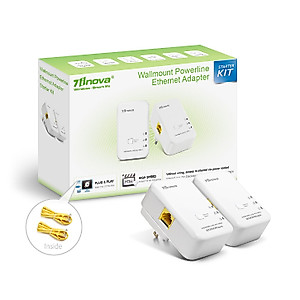 7INOVA AV200 Nano Powerline Ethernet Adapter Kit Pack, Mains Network Bridge Extender