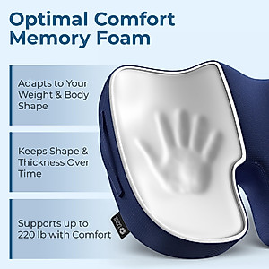 5 STARS UNITED Seat Cushion for Desk Chair - Tailbone, Coccyx Sciatica Pain Relief - Office Chair Cushions - Wheelchair Cushions - Car Seat Cushions - Pressure Relief Lifting Cushions
